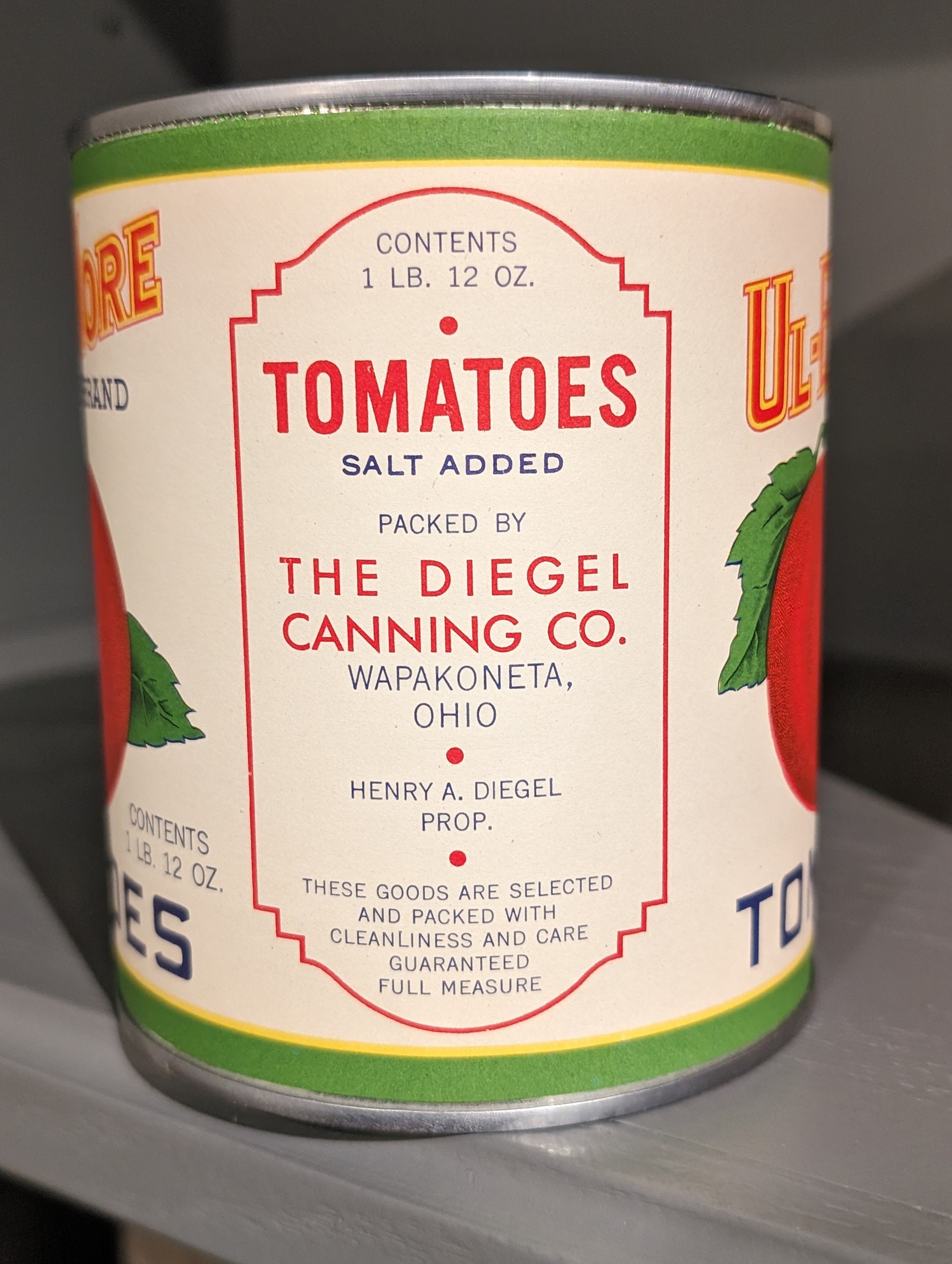 1930s 40s Ul-eat-more Tomatoes Can Label on Can Original Vintage Diegel ...