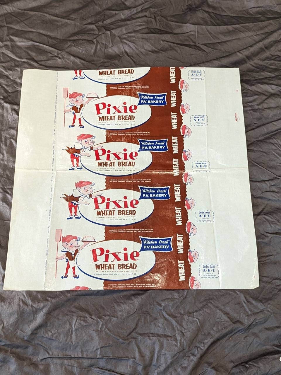 1940's-60's Vintage Bread Wrappers- Display Loaf - Bakery - Old ...