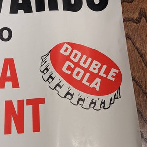 Original 1960's Double Cola Bottle Cap Treasure Hunt Vintage Poster - Etsy
