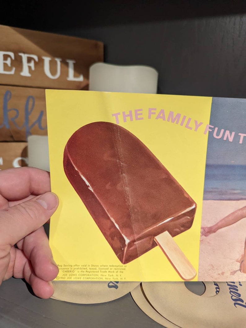 1963 Cheerio Ice Cream Bar Sign Poster Original Vintage Old - Etsy