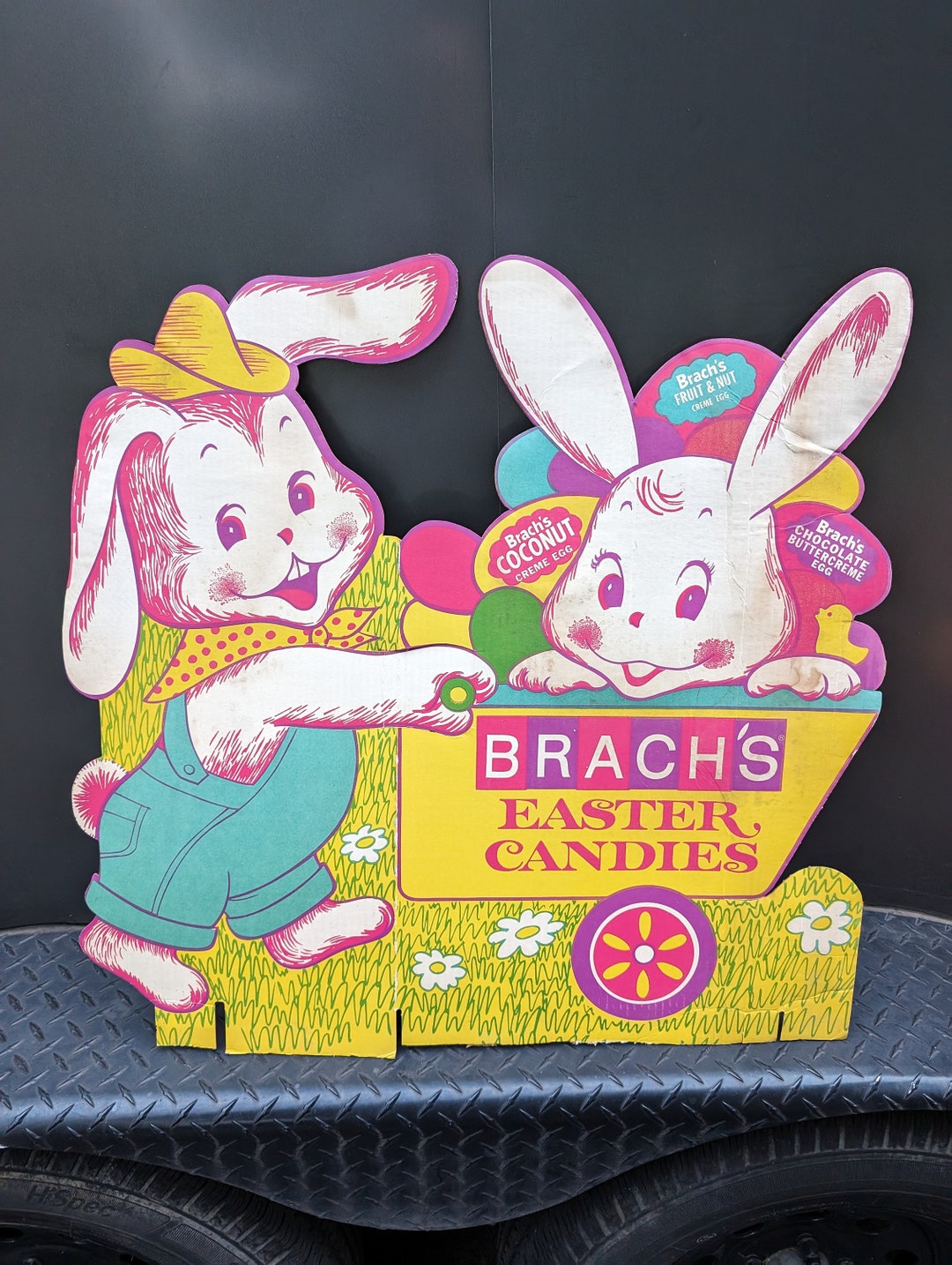 LARGE 1960s Easter Cart Brach's Candy Easter Candy Candies Treats ...