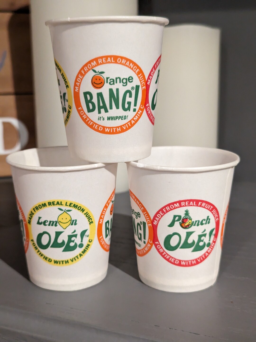 SET OF 3 NOS 1970's 80's Lemon Ole, Punch Ole, Orange Bang Vintage ...