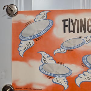 1940s Flying Saucer Sundae Ice Cream Paper Soda Fountain Sign ...