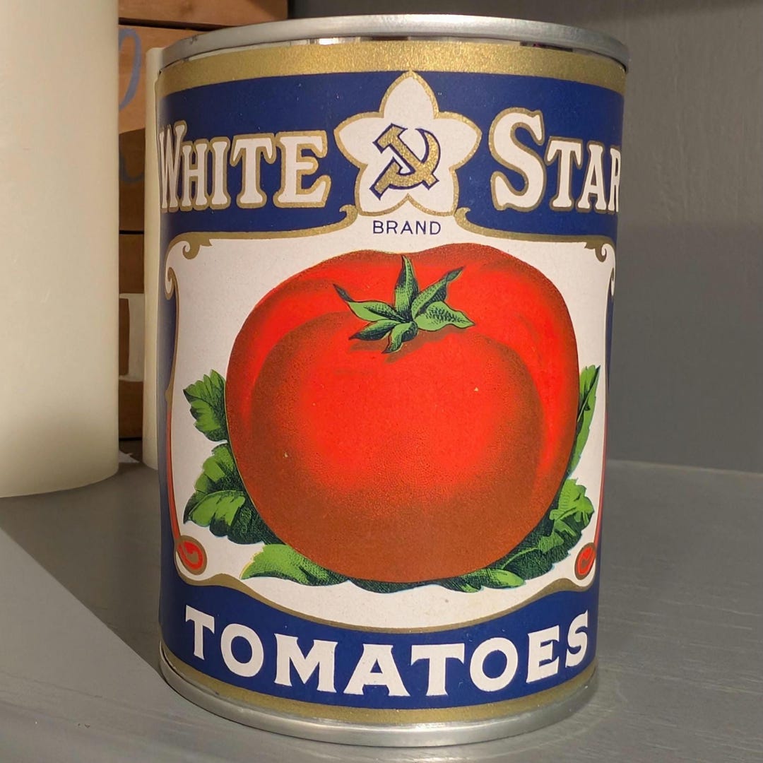 1920's White Star Tomatoes Can Label on Can Original Vintage - Superior ...