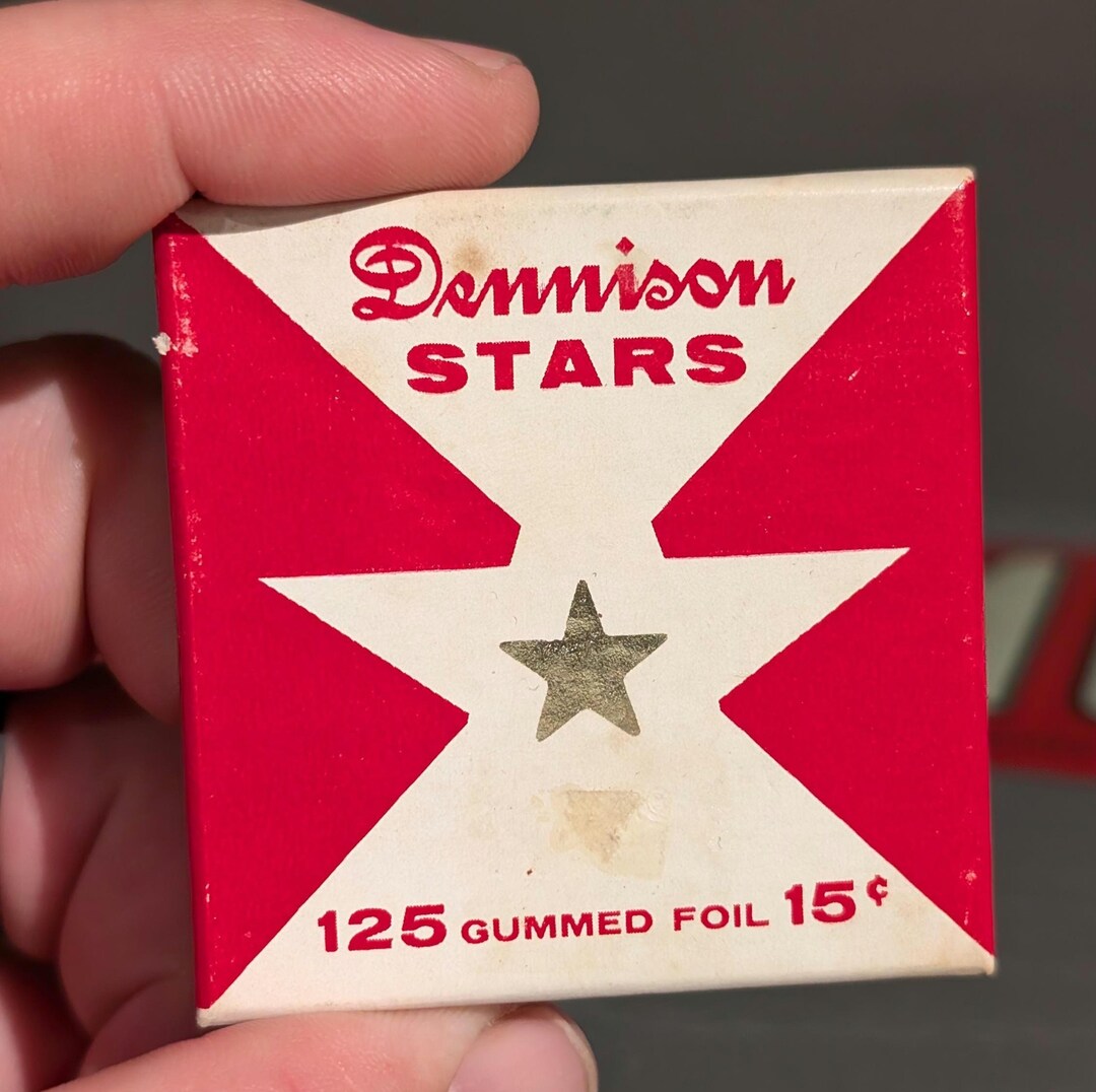 Box of Dennison Gummed Stars Gold Stars Old and Original - Etsy