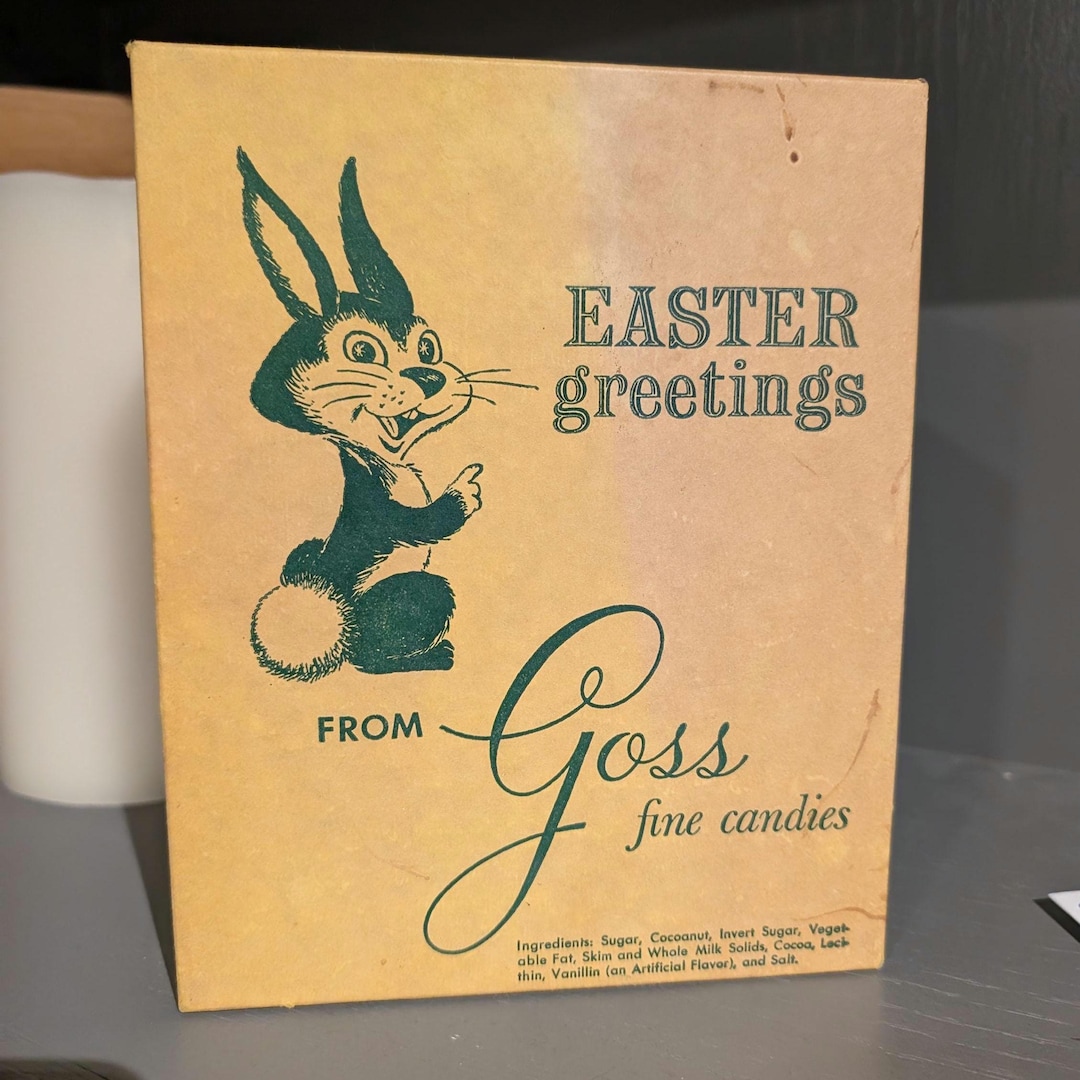 1950s Goss Fine Candies Candy Easter Eggs Candy Candies Original Candy ...