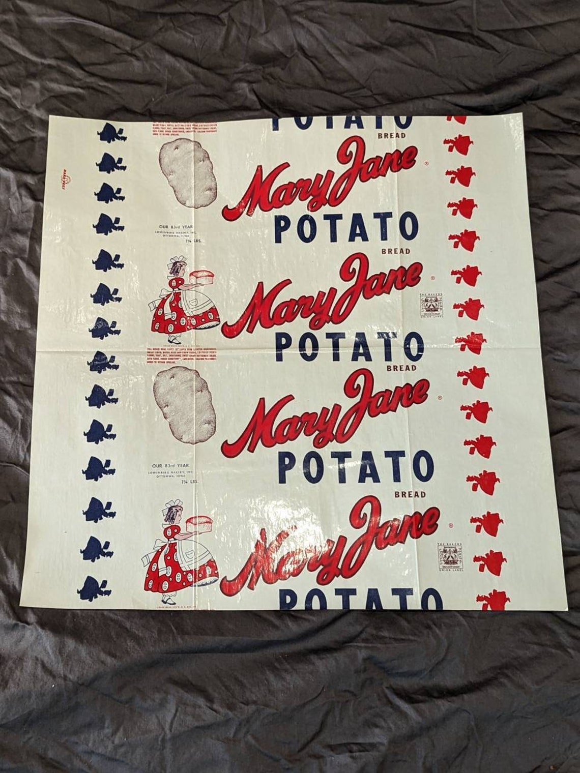 1940's-60's Vintage Bread Wrappers- Display Loaf - Bakery - Old ...
