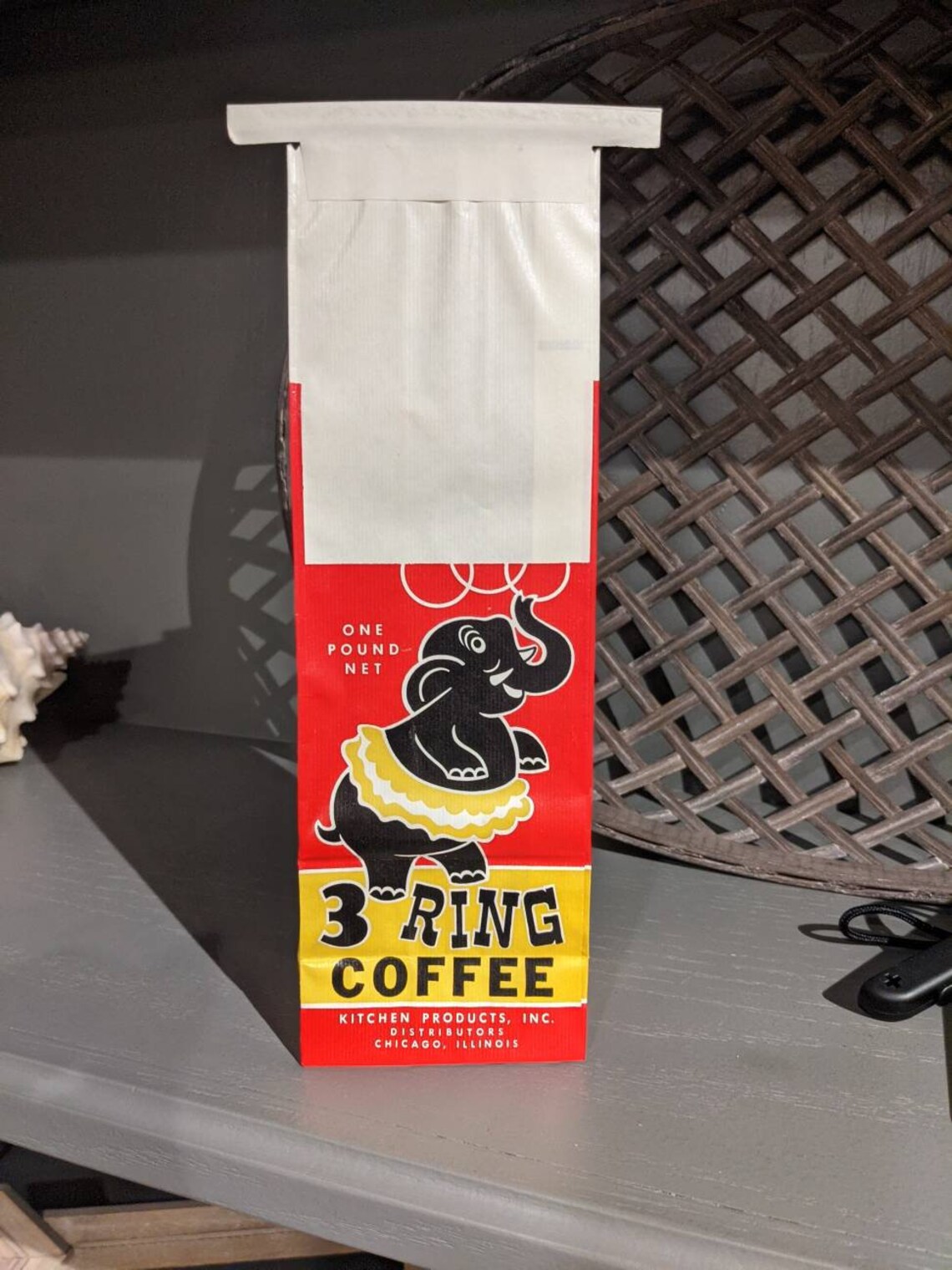 Vintage NOS 1950's 3 Ring Coffee Bag Elephant Old & | Etsy