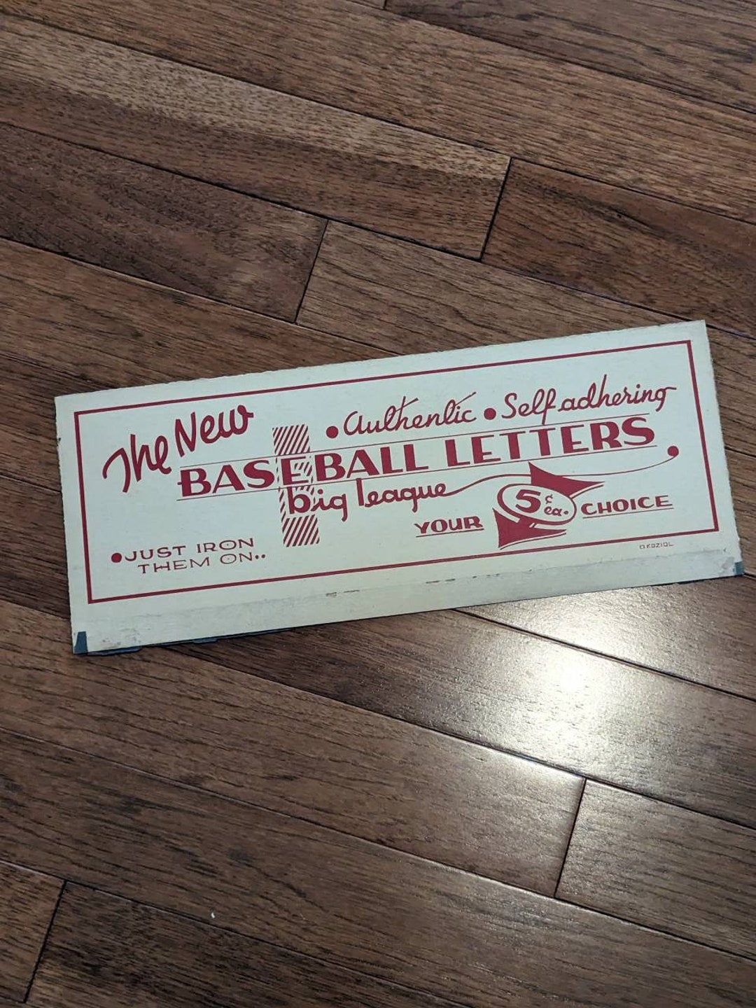 Original 1930s Baseball Letters Big League Sign Cardboard Sporting ...