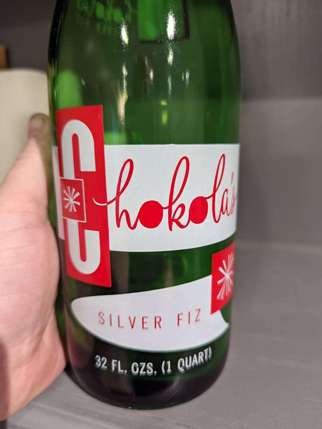 1960's Chokola's Silver Fizz Soda Pop Bottle - Chokola Beverage Co ...
