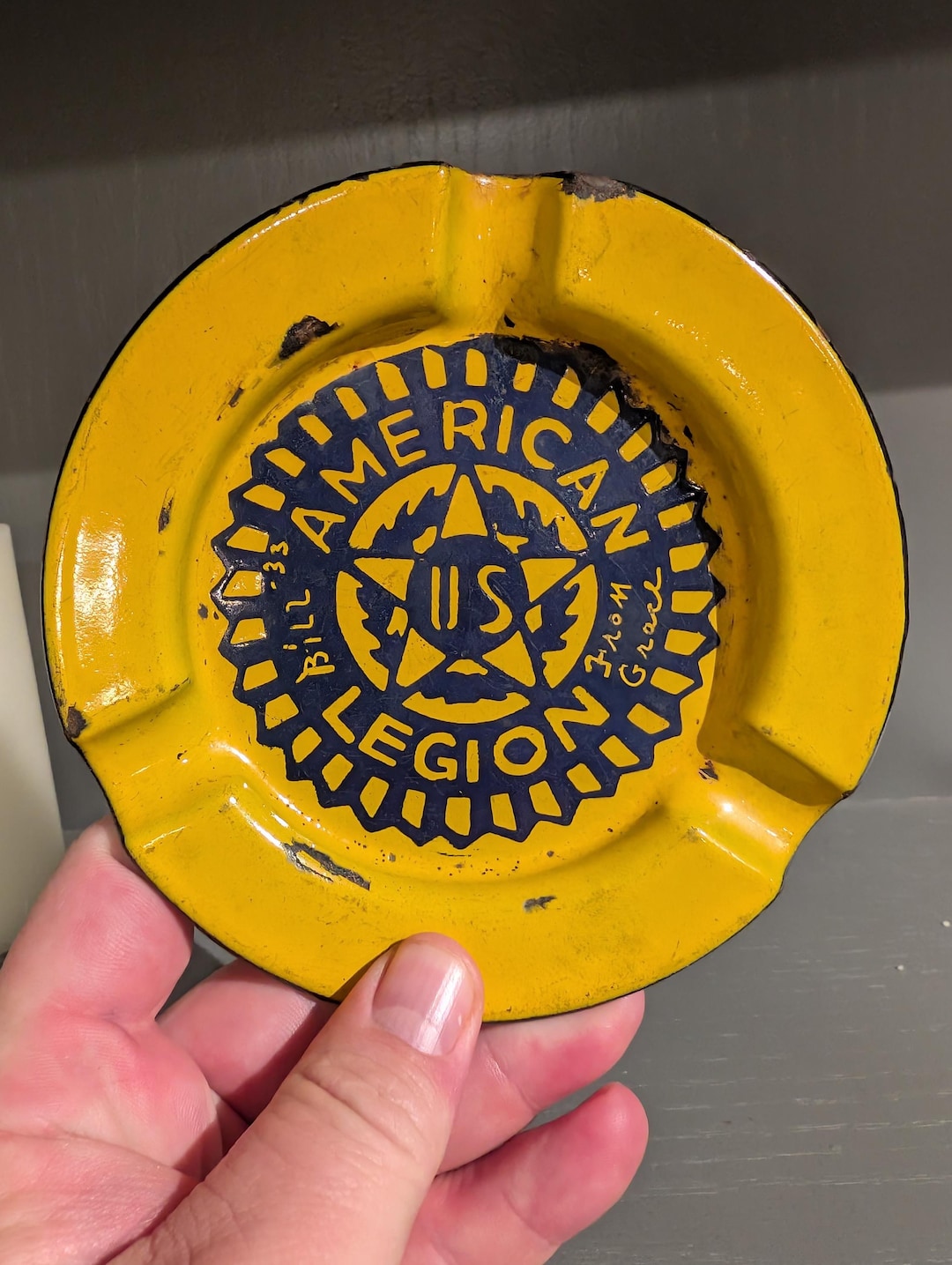 1930s American Legion Porcelain Ashtray - Old & Original - Vintage ...