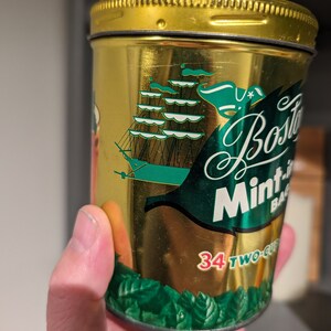 Vintage 1960s 70s Boston's Mint Tea Metal Can Iced Tea Old & Original ...