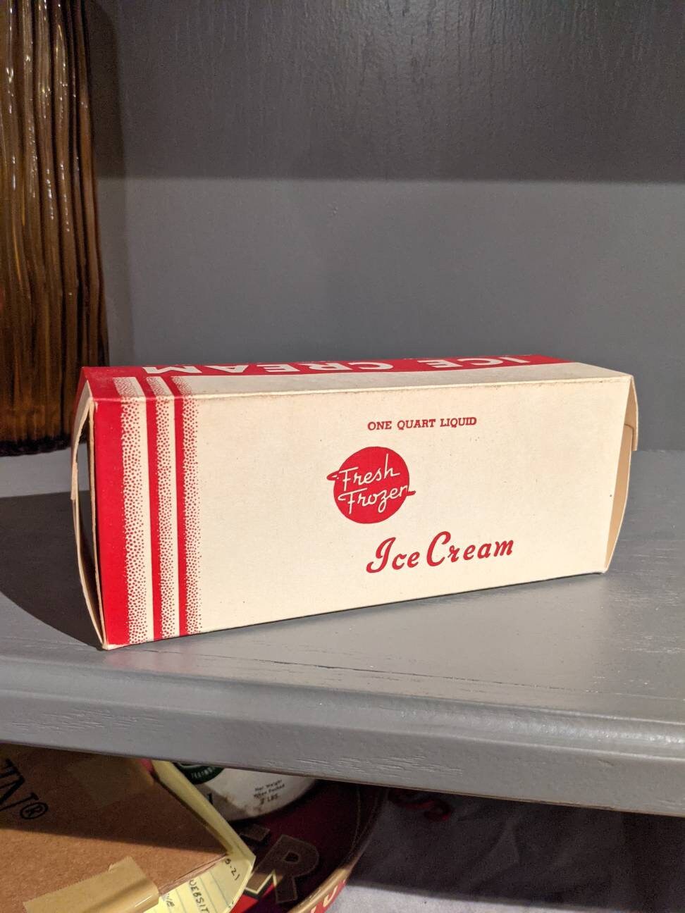 1940's Fresh Frozen Ice Cream Box - Vintage Theatre or Kitchen Display ...