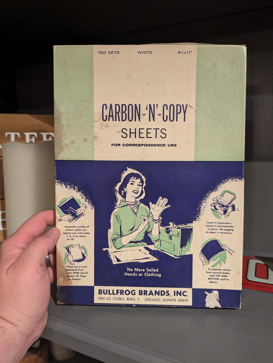 Original Vintage Carbon N Copy Paper Empty Box Only Old Office Supplies ...
