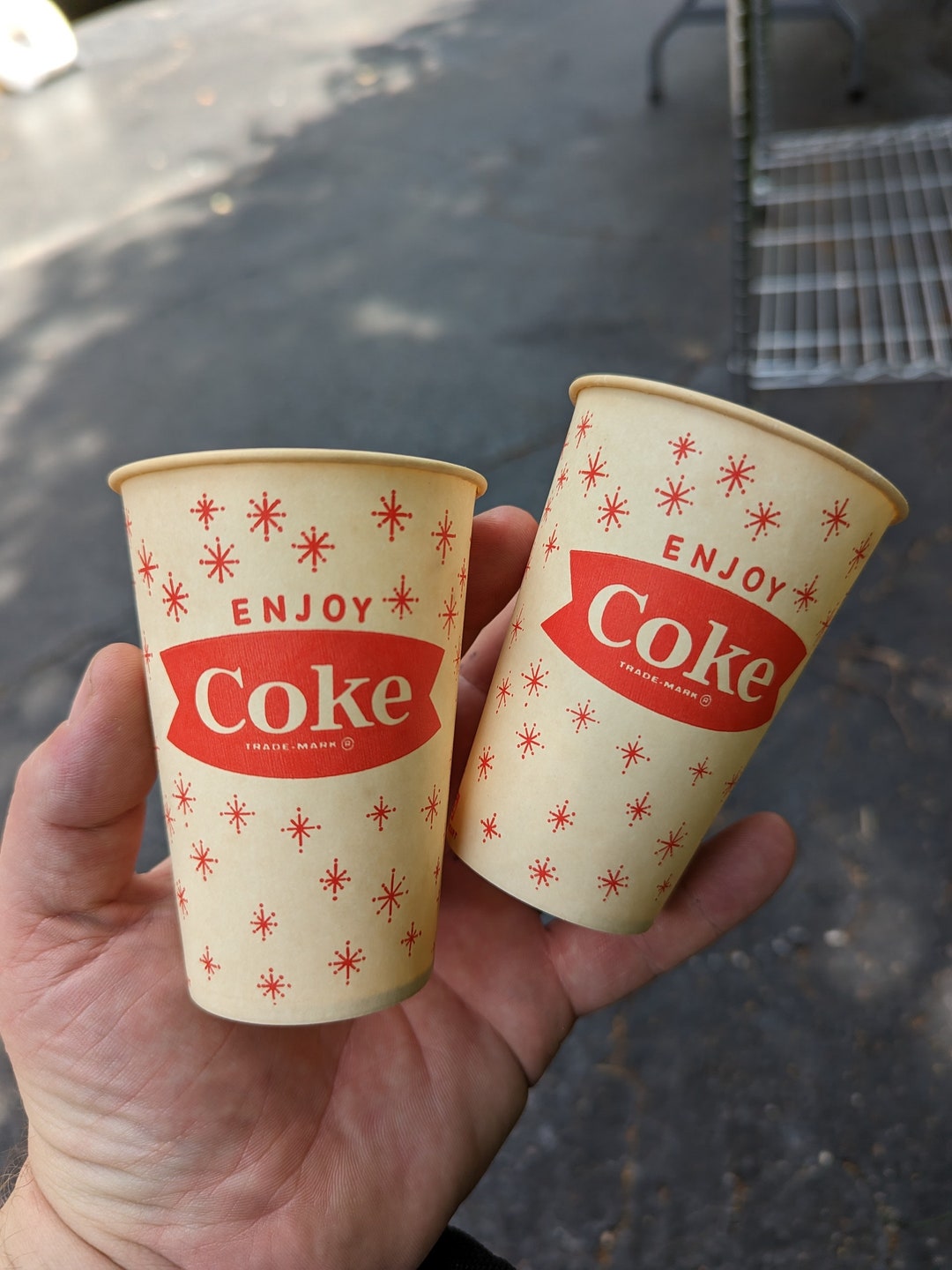 Lot of 2: NOS 1960's Coca-cola Coke Cola Sample Cup 7 Oz Sweetheart ...