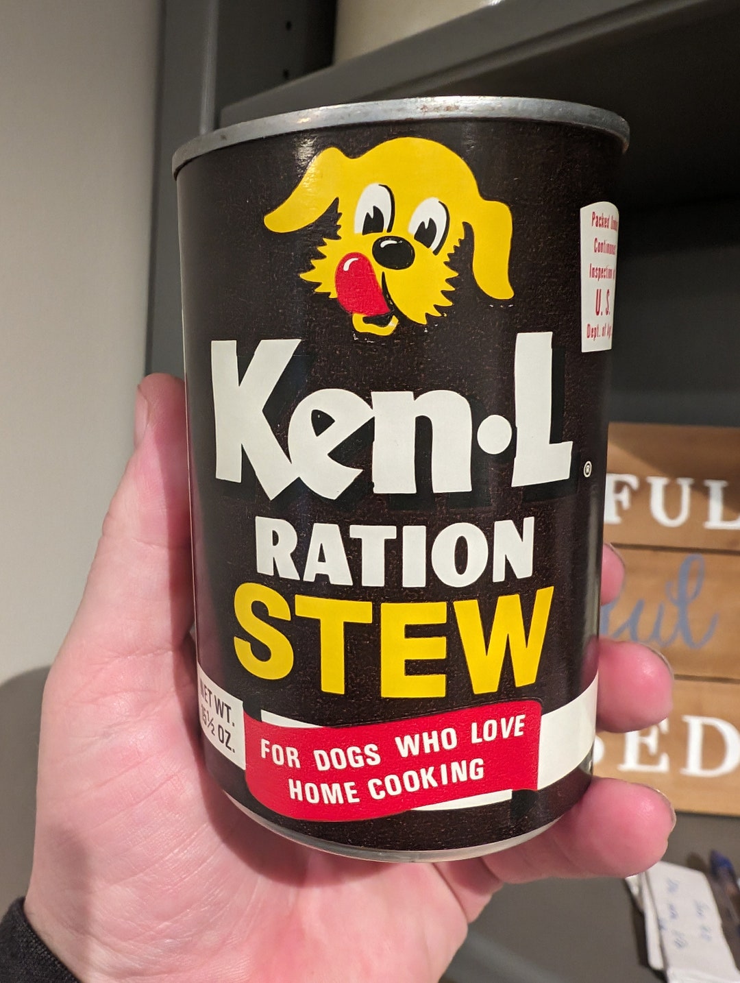 1960's Ken-l Ration Stew Dog Food Can Label on Can - Quaker Oats ...