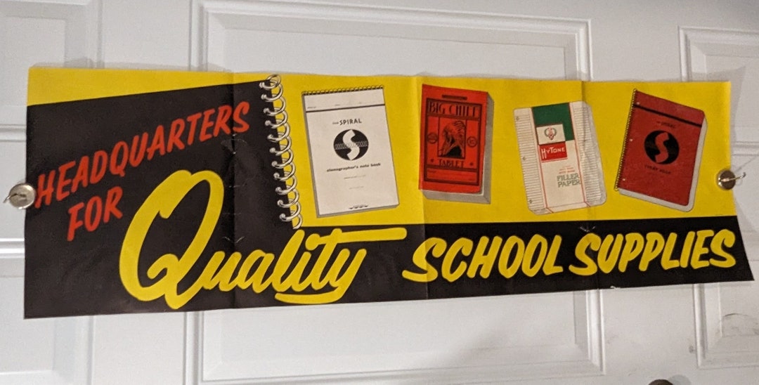 Original Vintage 1940s 50s Headquarters School House Spiral Notebook ...