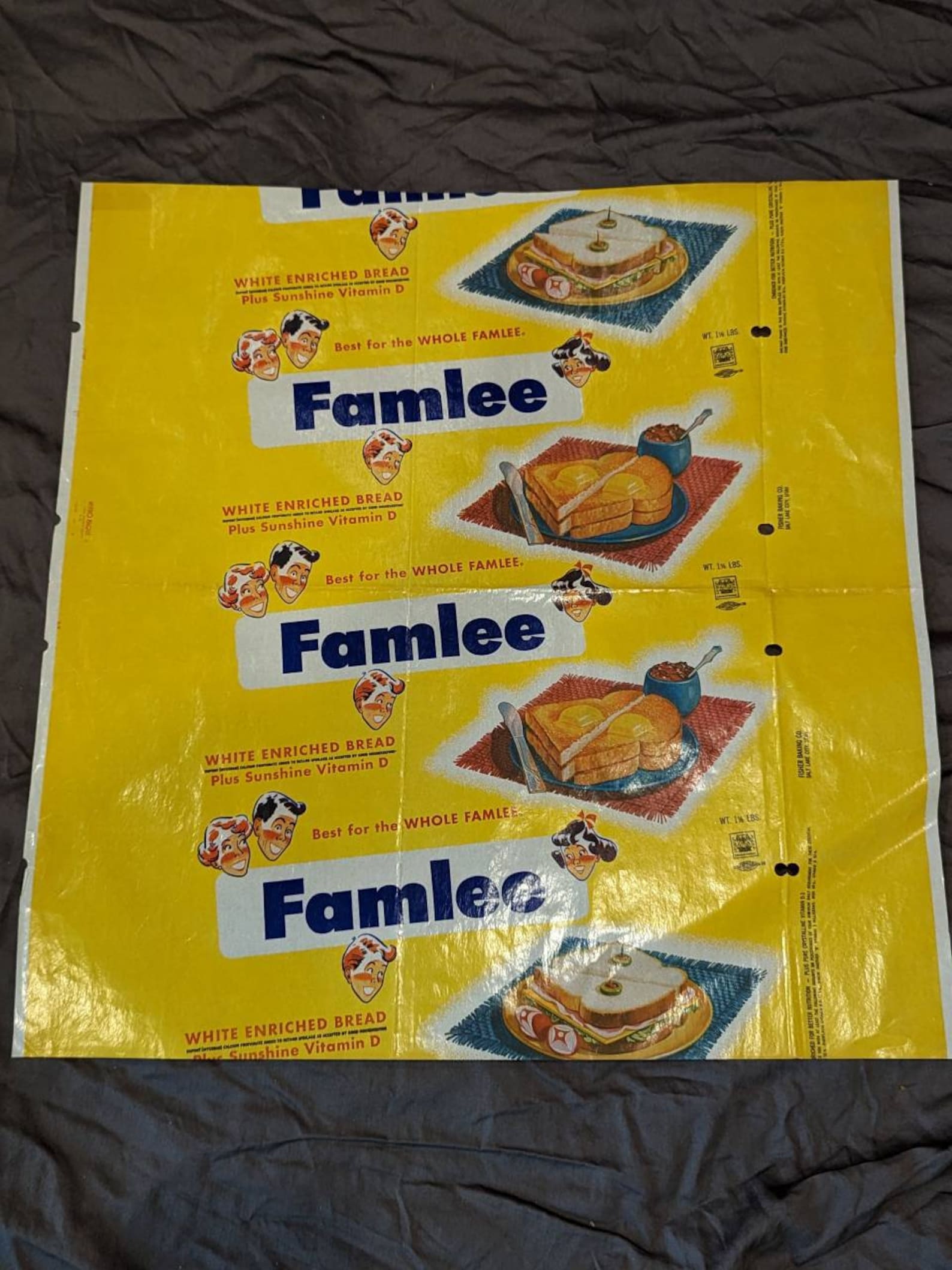 1940's-60's Vintage Bread Wrappers- Display Loaf - Bakery - Old ...
