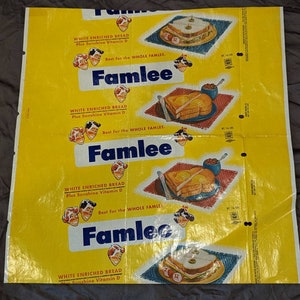 1940's-60's Vintage Bread Wrappers- Display Loaf - Bakery - Old ...