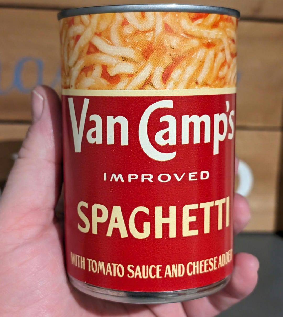 1950's Van Camp's Spaghetti Can Label on Can - Original Vintage ...