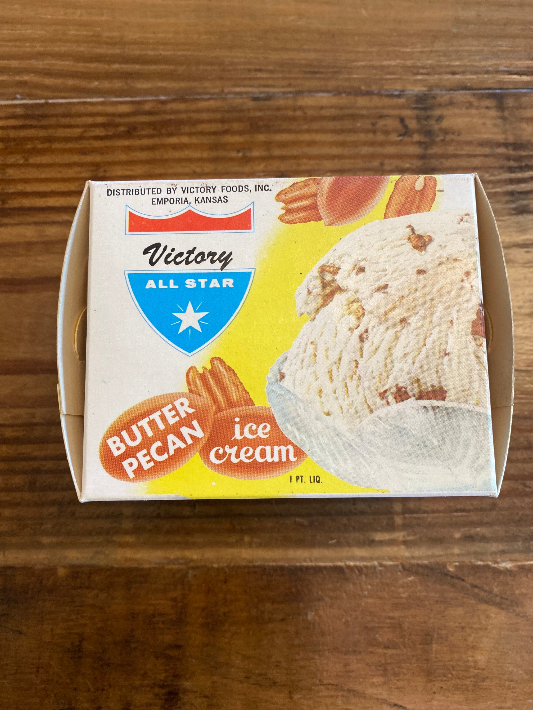 NOS 1957 Victory All Star Butter Pecan Ice Cream Box Emporia | Etsy