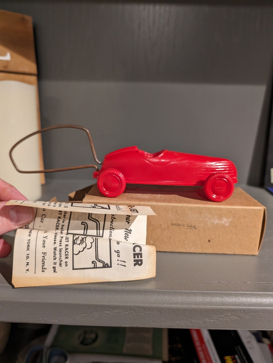 NOS 1950s Elmar Jet Super Model Jet Racer Toy Old & Original With the ...