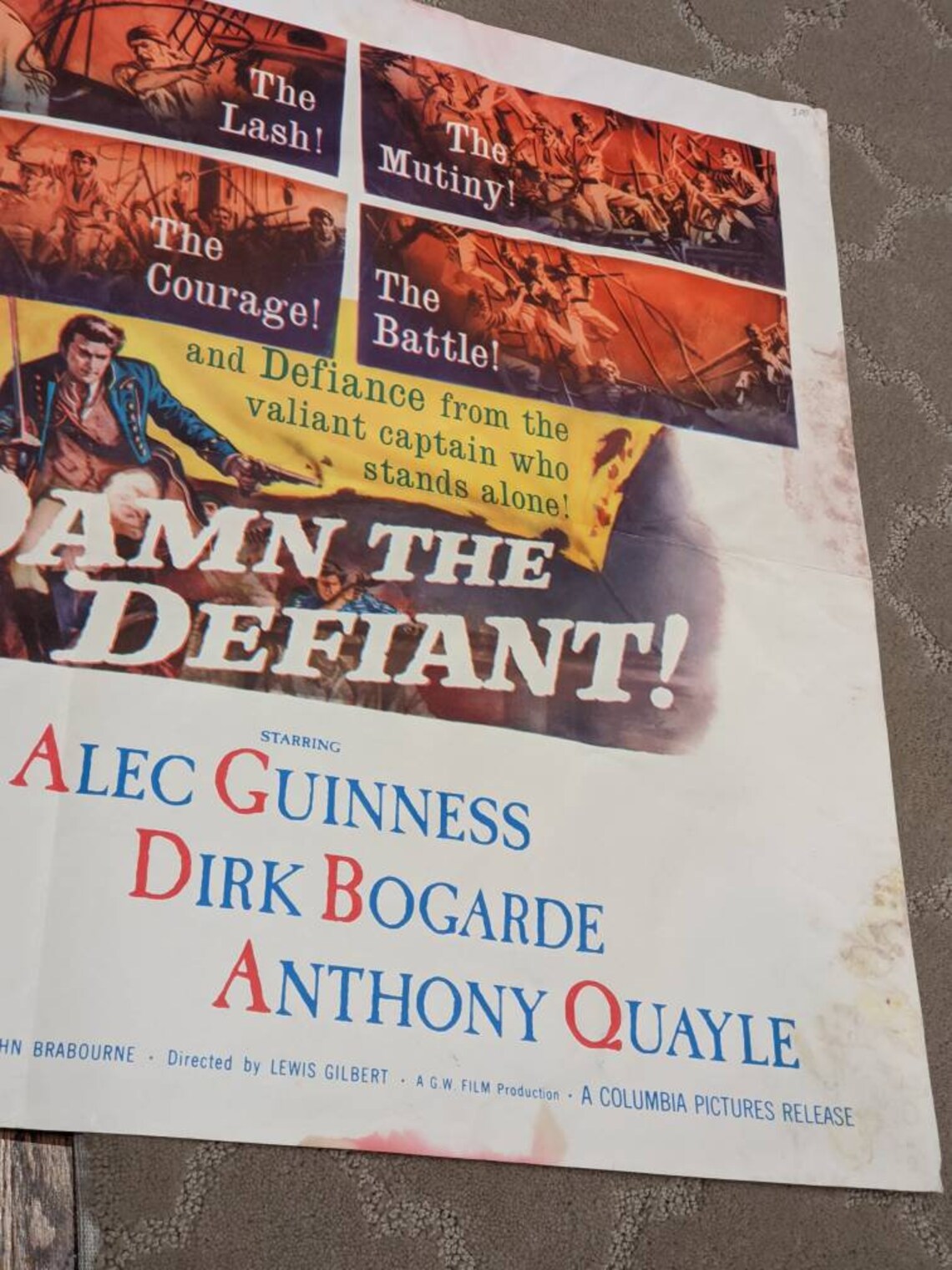 1962 Damn the Defiant Movie Original Display Movie Poster - Etsy