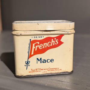 1930s Old & Original French's Mace Metal Spice Tin - Vintage Kitchen ...