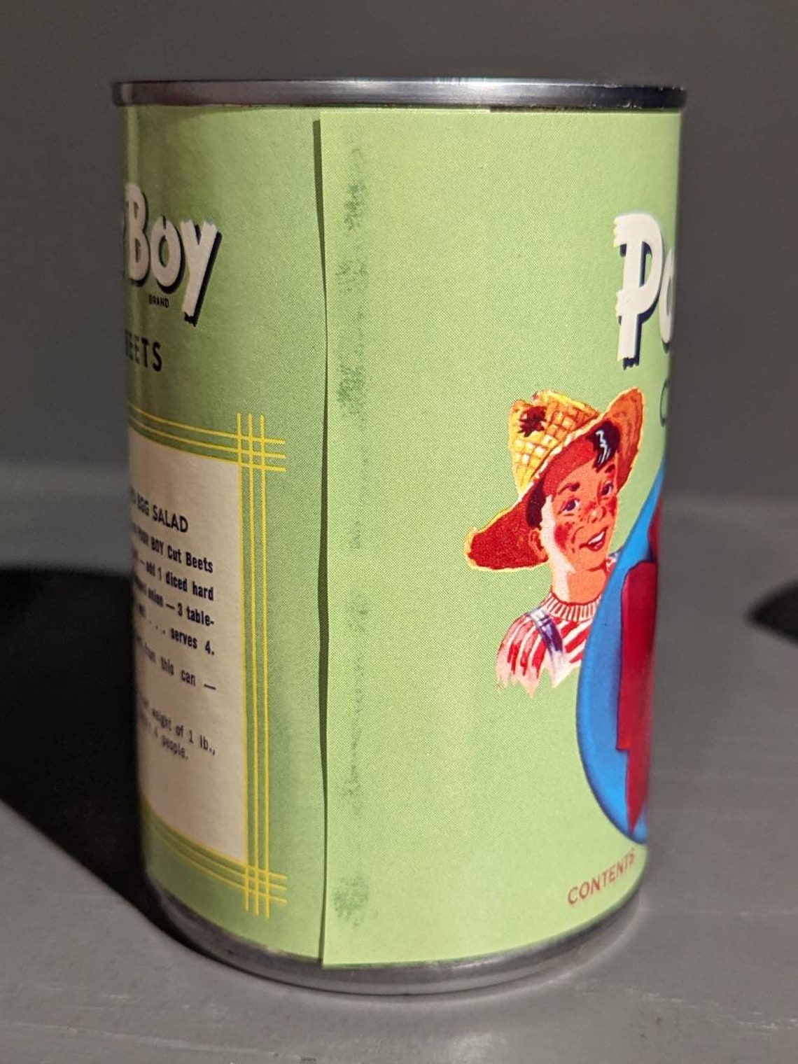 1960's Poor Boy Sliced Beets Can Label on Can Original Vintage St ...