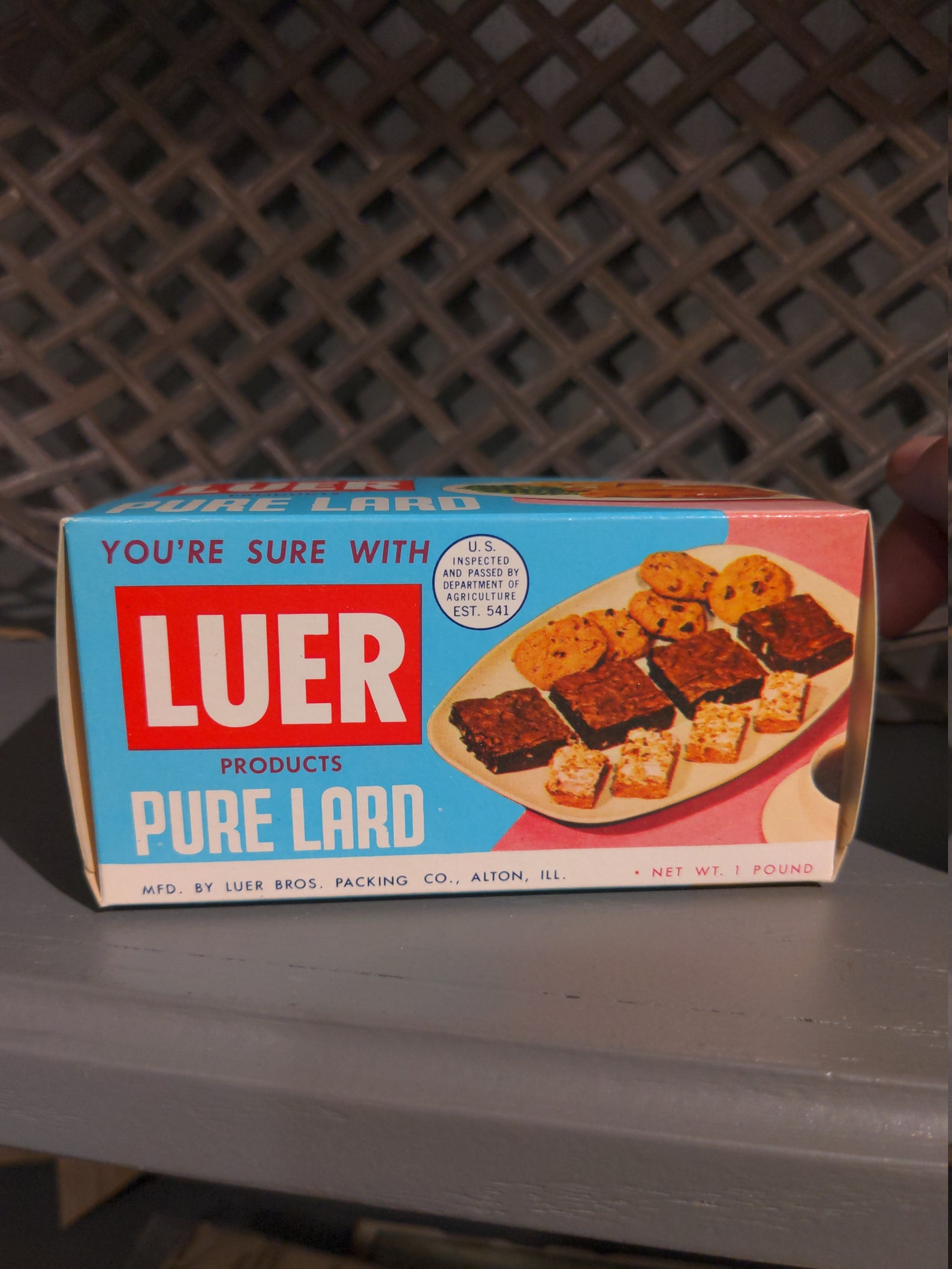 1950's LUER Lard One Pound Box Old & Original Kitchen - Etsy