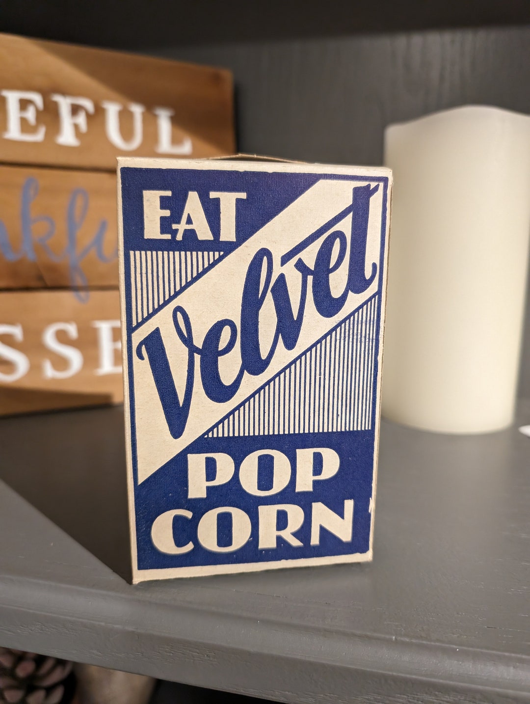 1930's 1937 Velvet Popped Corn Original Vintage Pop Corn Box - Etsy