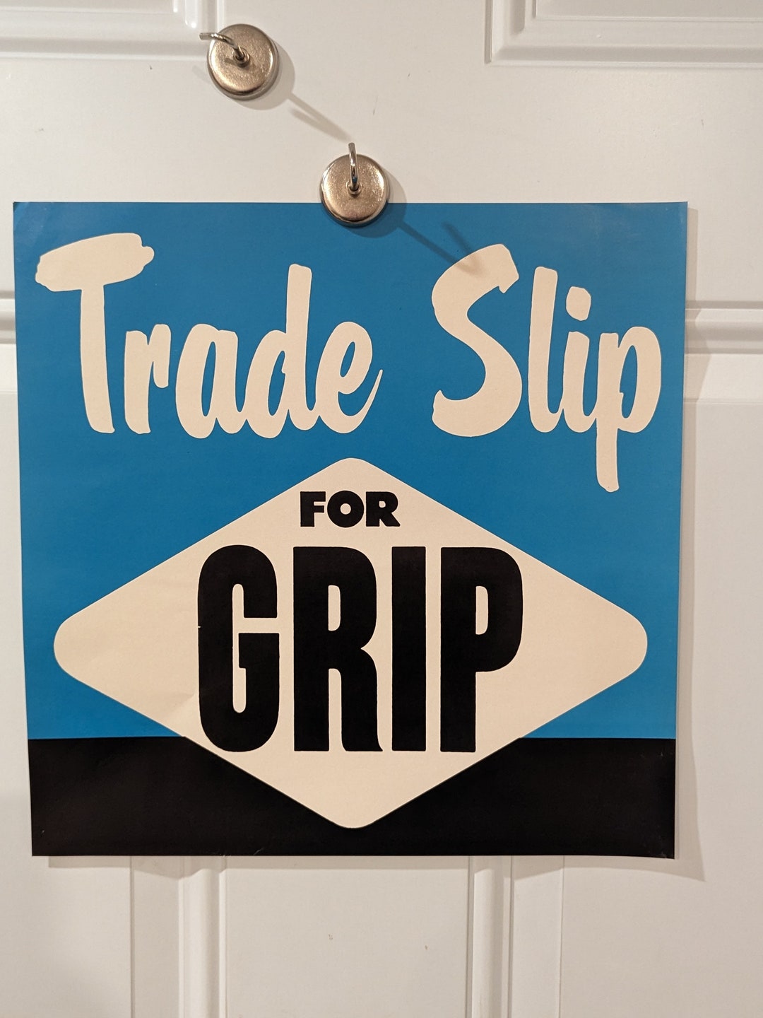 Original 1950's Goodyear Trade Slip for Grip Tire Poster Sign Vintage ...