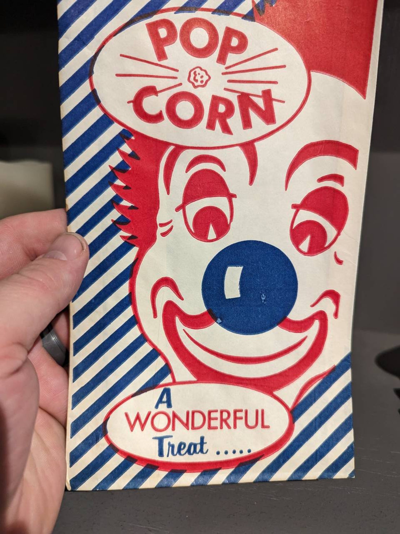 Old Unused Jumbo Pop Corn Clown Circus Pop Corn Bag Old - Etsy
