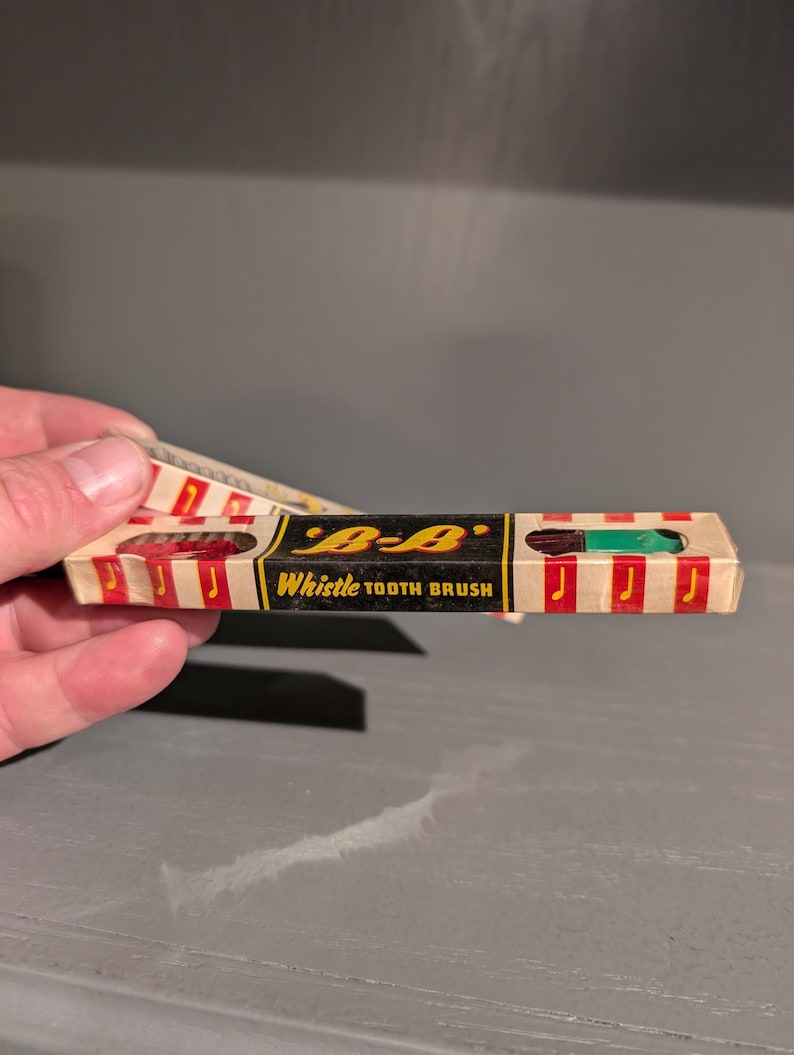 1950s NOS B-B Brand Whistle Kids Toothbrush Old & Original Vintage ...