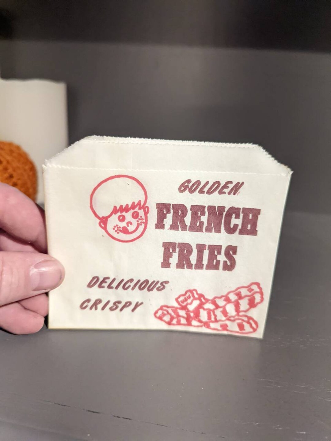 1960's Golden French Fries Wrapper Home Bag Sign Old Original Fast Food ...