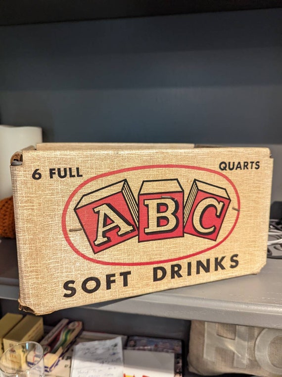 1962 ABC Soft Drinks Beverages Cola Soda Crate Cardboard - Etsy