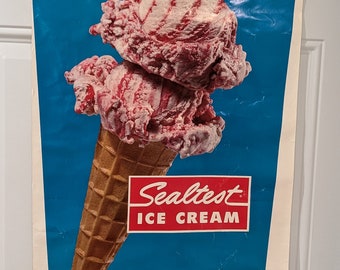 1960's Original Vintage Sealtest Ice Cream Very Cherry Ice Cream Poster ...