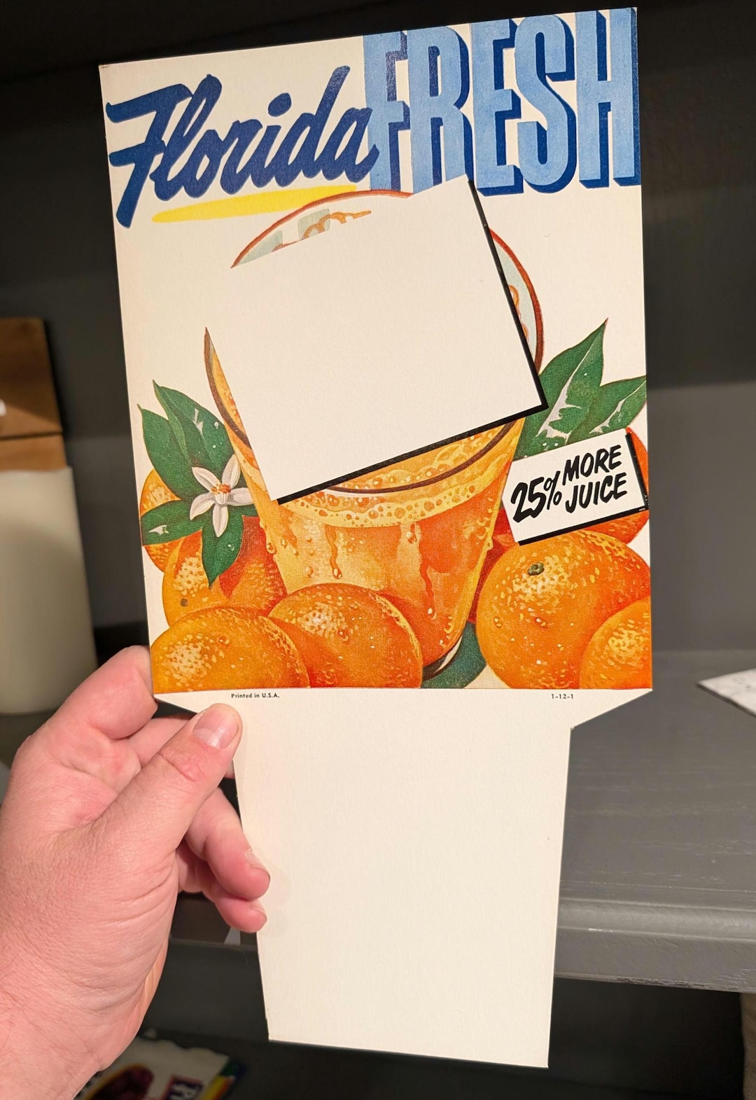 NOS 1960s 70s Oranges for Orange Juice Price Card Display Original ...