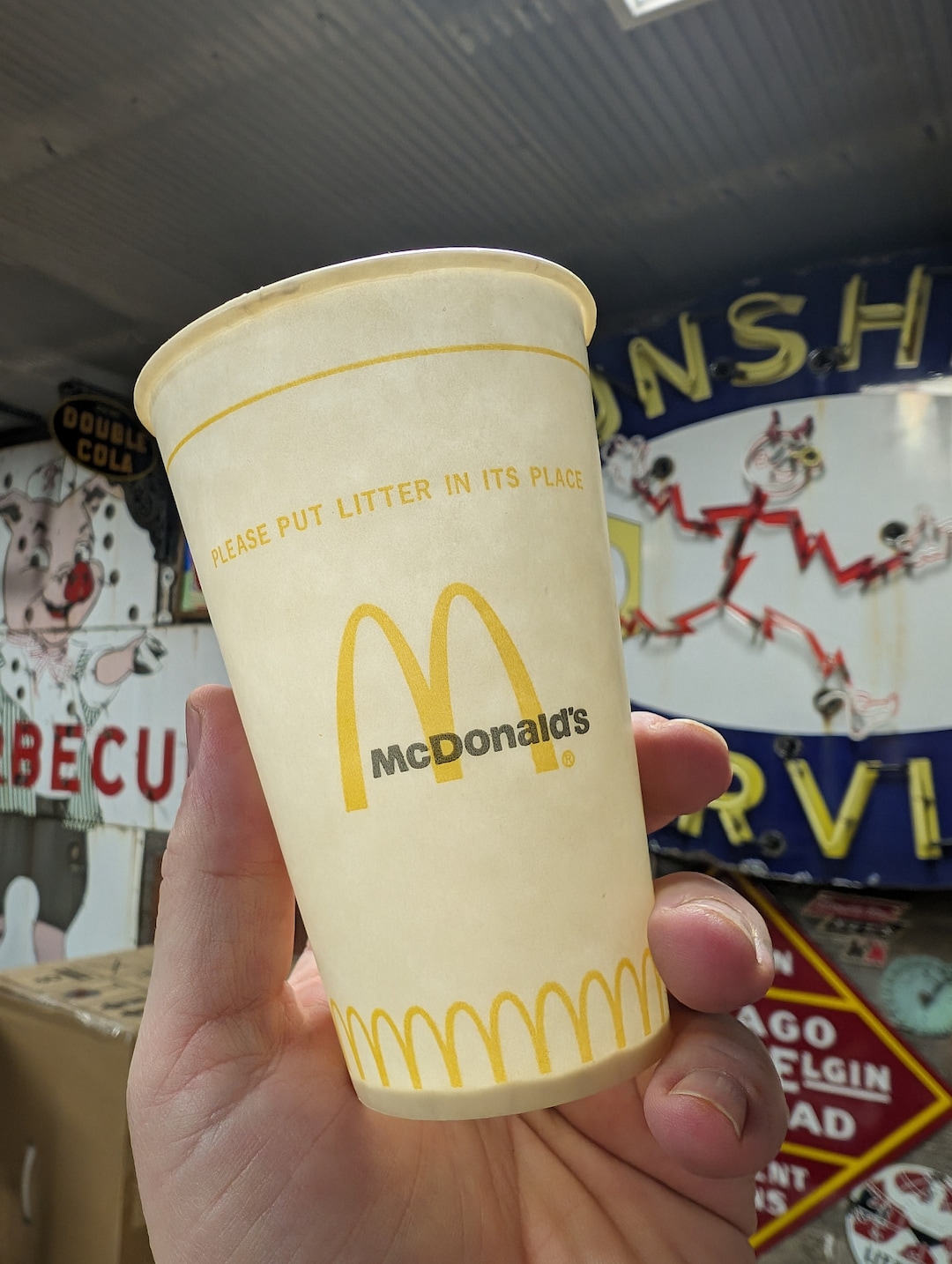 NOS 1970's 80s Mcdonald's Soda Drink Cup Old & Original Vintage Waxed ...