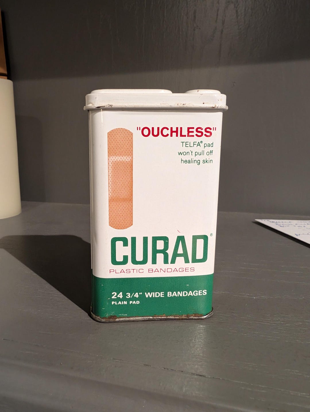 Original Vintage 1970's Curad Ouchless Plastic Strips Bandaids Tin ...