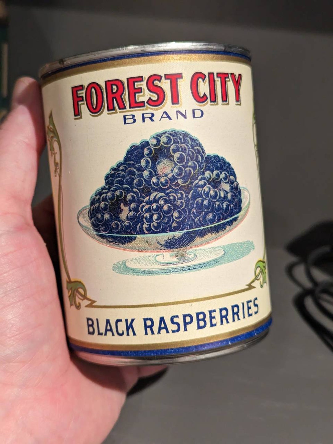 1940's Forest City Black Raspberries Can Label on Can Original Allen ...