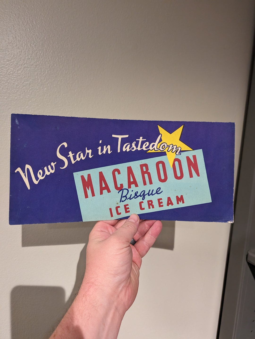 1940s Macaroon Bisque Ice Cream Original Vintage Signs and Posters ...