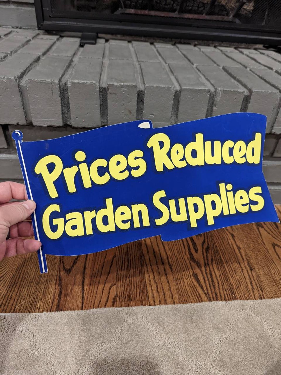 Original 1950s Prices Reduced Garden Supplies Cardboard Sign - Vintage ...