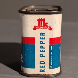 1940s Old & Original Mccormick Red Pepper Metal Spice Tin - Etsy
