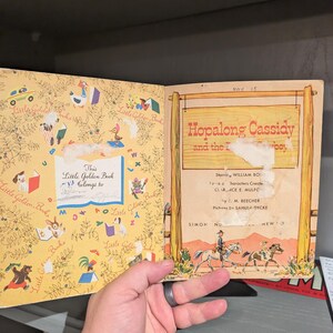 Old Hopalong Cassidy and the Bar 20 Cowboy Vintage Golden Book 1952 ...