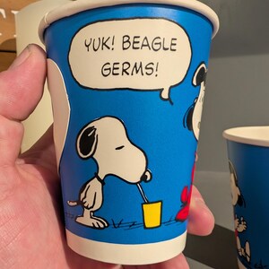 NOS 1960s Snoopy and Lucy Beagle Germs Peanuts Gang Happy Birthday ...