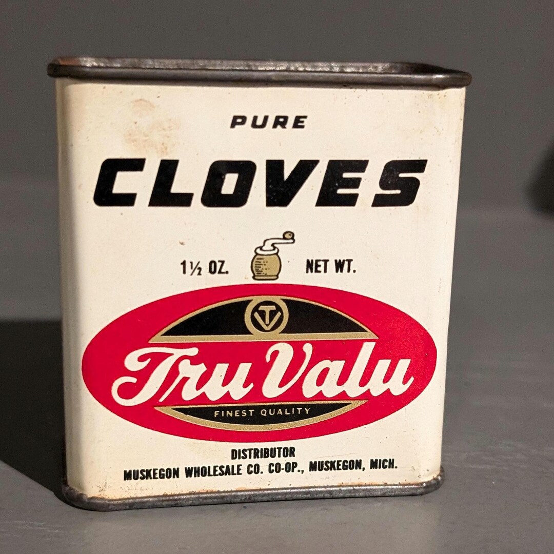 1950s Old & Original Tru Value Cloves Seed Spice Seasoning Metal Spice ...