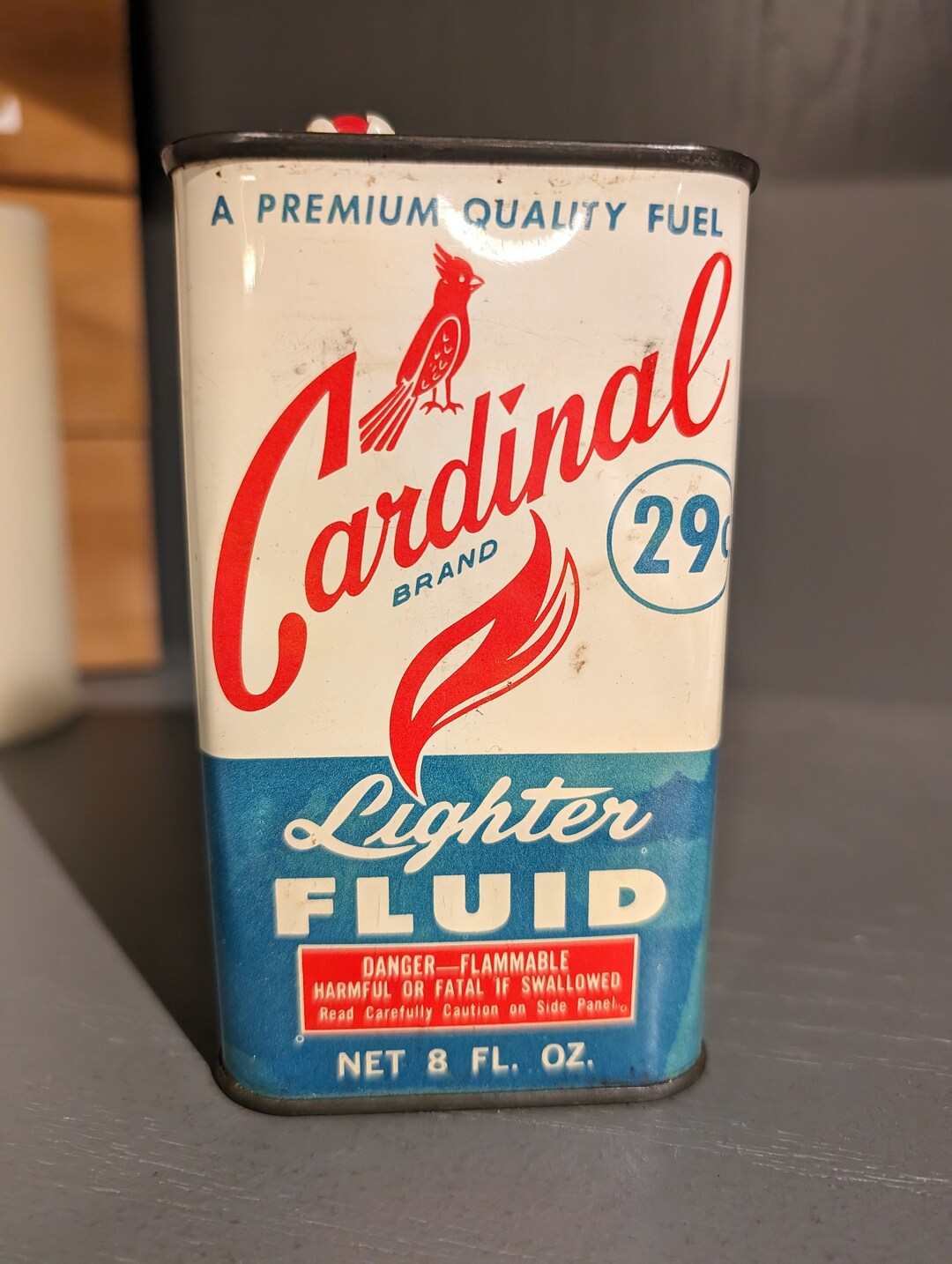 1950s 60s Cardinal Lighter Fluid Can Handy Oiler Metal Old & Original ...