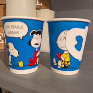 NOS 1960s Snoopy and Lucy Beagle Germs Peanuts Gang Happy Birthday ...