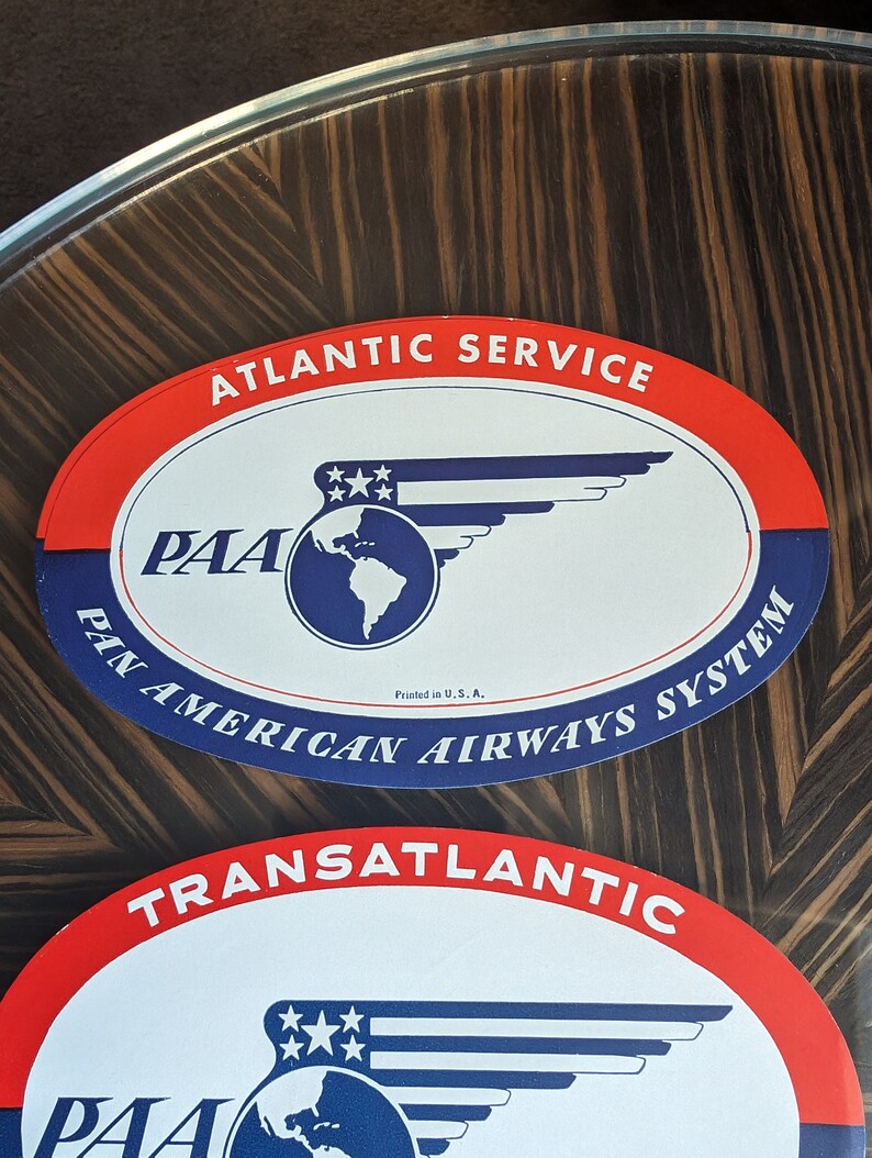 1950's PAA Pan American Airways System Label - Old & Original - Vintage ...